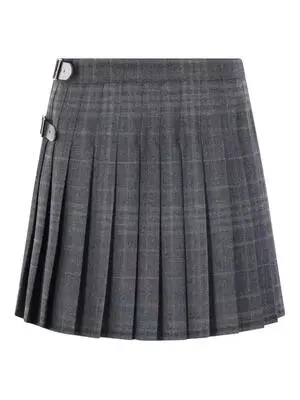 Balenciaga Tartan Patterned Skirt