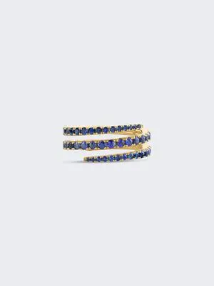 ANITA KO Blue Sapphire Coil Ring - Yg