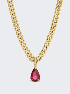 ANITA KO Ruby Pear Pendant Necklace - Yg