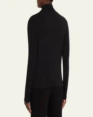 Vince Essential Long-sleeve Turtleneck - Black