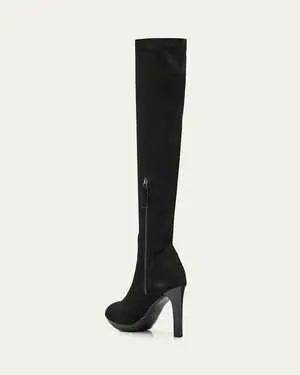 Aquatalia 90mm Rhumba Suede Knee-high Boots - Black