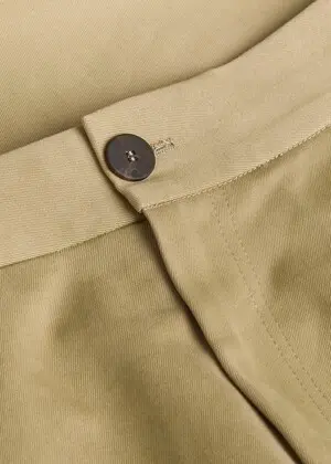 Studio Nicholson Peached Pleated Wide-leg Cotton-twill Trousers - Tan