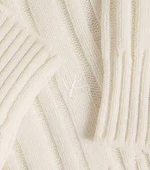 Isaia Cashmere Ribbed Mock-neck Sweater