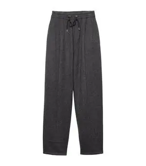 Prada Wool-cashmere Jersey Sweatpants