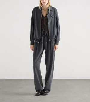 Prada Wool-cashmere Triangle Bomber Jacket
