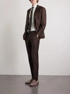 Canali Essential Cutaway-collar Cotton-poplin Shirt - White