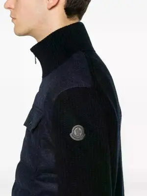 Moncler Padded Front Panel Zip Sweater