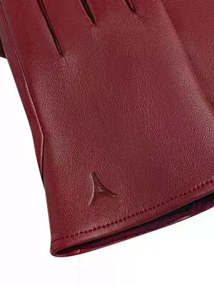 Manière De Voir Leather Gloves - Red