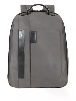 PIQUADRO Large Backpack With Front Pocket - Grey