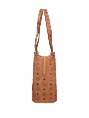 Mcm Aren Visetos Tote Bag - Brown
