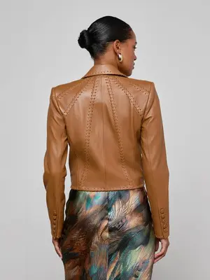L'Agence Dulcie Leather Blazer