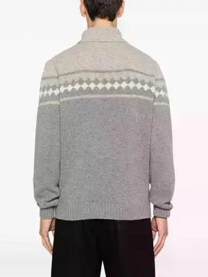 FERRANTE Patterned Roll-neck Sweater