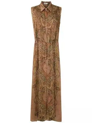 AMIR SLAMA Paisley-print Shirt Dress