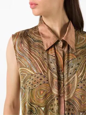 AMIR SLAMA Paisley-print Shirt Dress