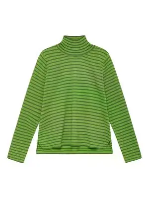Malìparmi Striped Roll-neck Top - Green