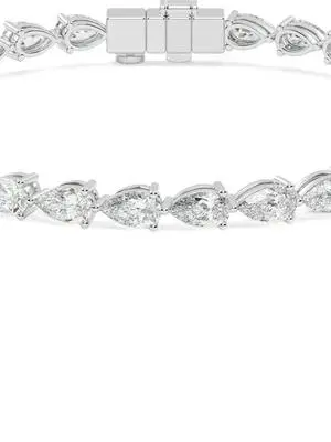 TILLA 14kt Pear-cut Diamond Bracelet - Silver