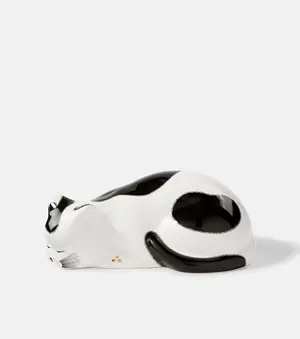 FORNASETTI Cat Ceramic Decorative Object - White