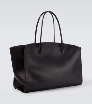 THE ROW Marlo 17 Leather Tote Bag - Black