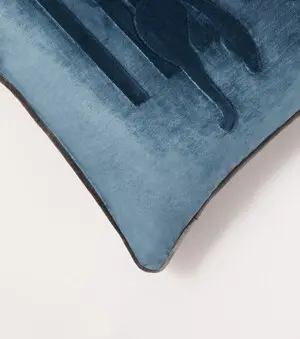 Etro New Pegaso Embroidered Cushion - Blue