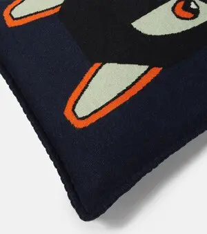 Loewe X Louis Wain Wool Jacquard Cushion - Blue