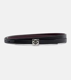 Loewe Anagram Reversible Leather Belt - Black