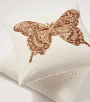 Jonathan Adler Muse Beaded Linen Cushion