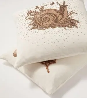 Jonathan Adler Botanist Beaded Linen Cushion