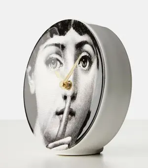 FORNASETTI Silenzio Ceramic Table Clock