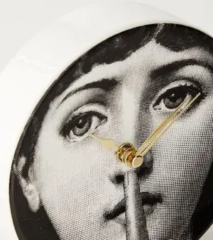 FORNASETTI Silenzio Ceramic Table Clock - Multicoloured