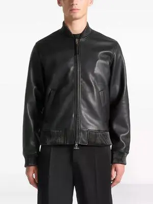 Manière De Voir Faux Leather Bomber Jacket