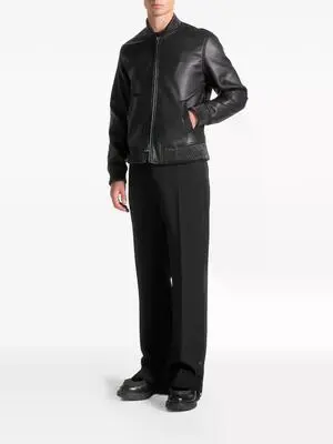 Manière De Voir Faux Leather Bomber Jacket