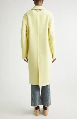 Stella McCartney Wool Melton Coat - Sherbet Yellow