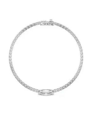 TILLA 14kt White Gold Laboratory-grown Diamond Tennis Bracelet - Silver