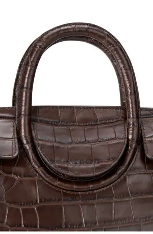 Staud Mini Maude Croc-embossed Carryall