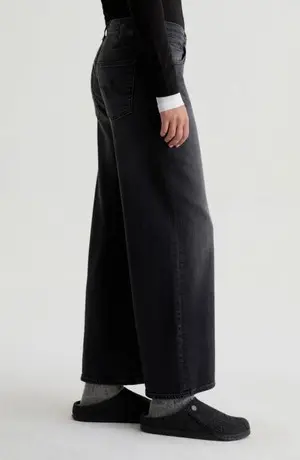 Ag Saige Mid-rise Ankle Wide-leg Jeans - Nebula