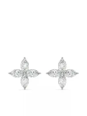 TILLA 14kt Marquise-cut Diamond Earrings - Silver