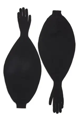 Paloma Wool Flake Puff Merino Wool Gloves - Black
