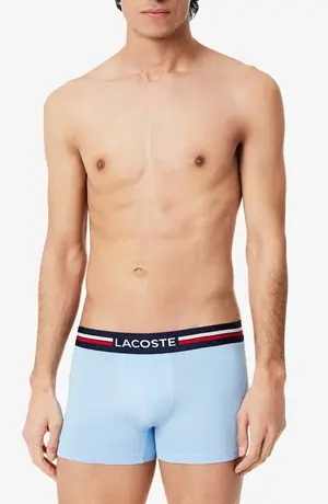 Lacoste Assorted 3-pack Stretch Cotton Boxer Briefs - Navy/kingdom-overview