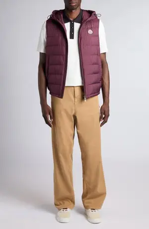 Moncler Marseillan Hooded Down Puffer Vest - Catawba Grape