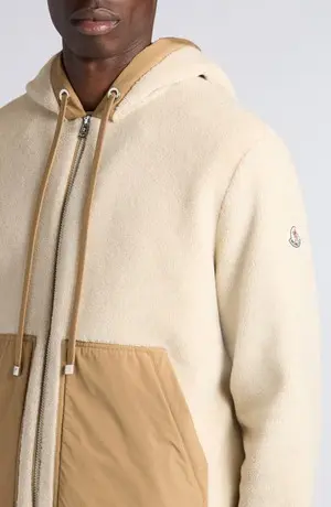 Moncler Mixed Media Zip Hoodie