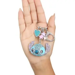 Disney Stitch Crystal Keychain With Charms