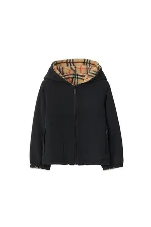 Burberry Reversible Check Fleece Hooded Jacket