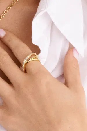 SIF JAKOBS JEWELLERY Spirale Ring - 18k Gold Plated