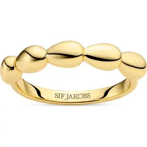 SIF JAKOBS JEWELLERY Goccia Piccolo Plain Ring - 18k Gold Plated