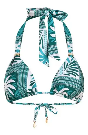 SUNSHINE 79 Patchwork Palms Triangle Bikini Top