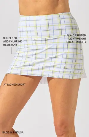 BOBBE ACTIVE A-line Plaid Mini Skirt - Courtcore Plaid