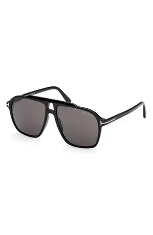 TOM FORD Navigator Sunglasses - Black/eco/smoke Lenses