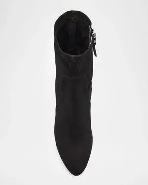 Aquatalia 90mm Rhumba Suede Booties - Black