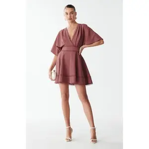 SAVEL A-line Mini Dress - Blush