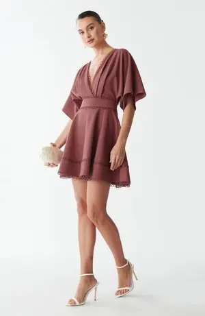 SAVEL A-line Mini Dress - Blush